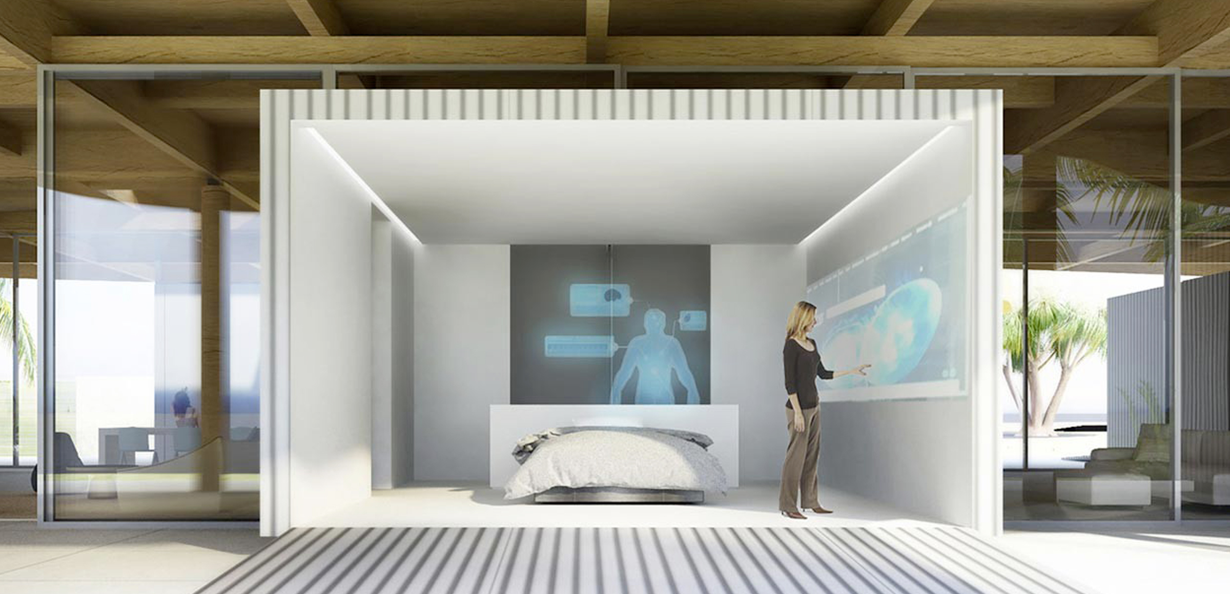 Interior De Casas Del Futuro